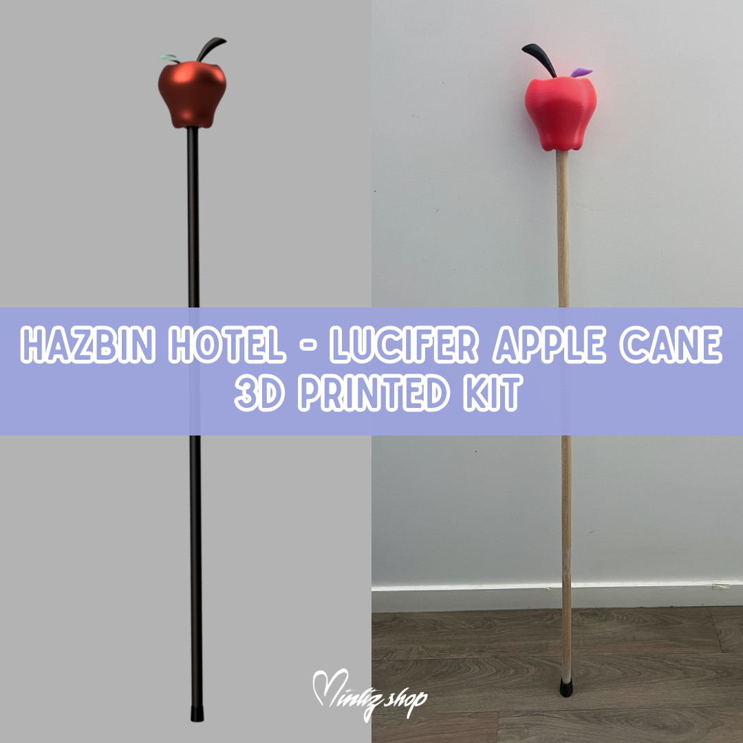 3D Printed Kit | Hazbin Hotel Lucifer Morningstar Apple Cane Staff ...